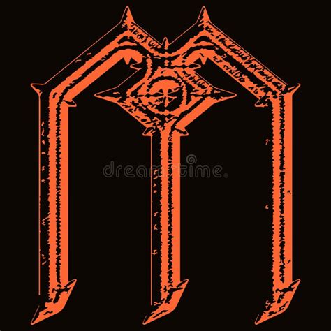 neo gothic decorative letter vector medieval font stock vector