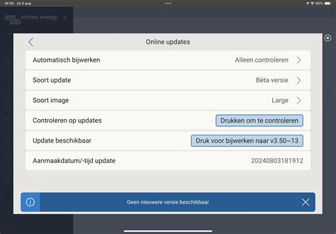 v3 50~13 gui v2 shows wrong no new firmware found msg venus os beta