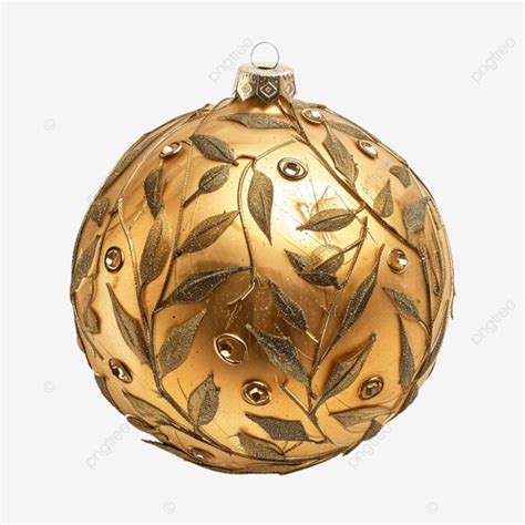 나뭇잎이 있는 황금 공 휴일 장식 금 공 잎 Png 일러스트 및 이미지 에 대한 무료 다운로드 Pngtree