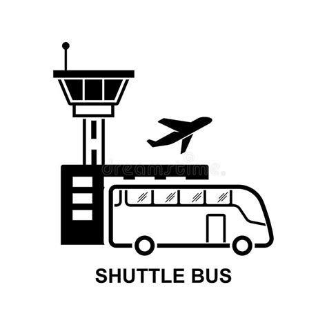 Airport Shuttle Bus Icon Airport Transport Service Isolated On