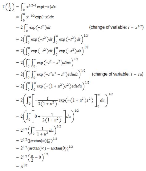 Gamma Function Definition Properties Proofs