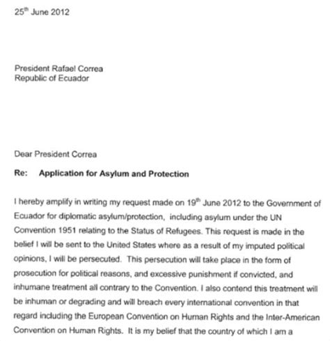 Sample Asylum Letter