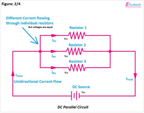 Different Types Of Parallel Circuit Diagrams Explainedac Dc Etechnog