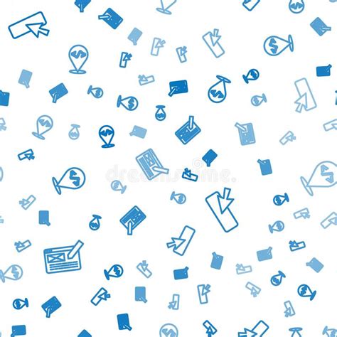 set line ui or ux design and front end development on seamless pattern