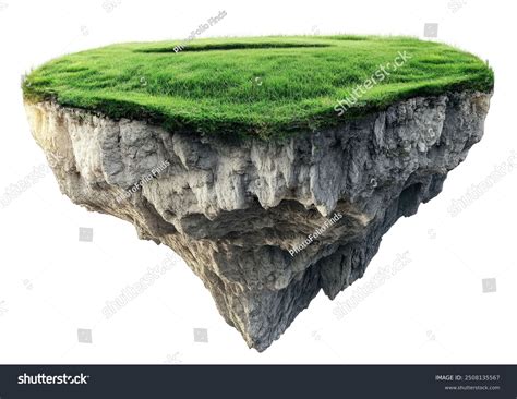 3d Floating Land Png Sticker On Stock Illustration 2508135567