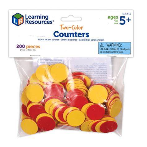 Two Color Counters Red And Yellow Set Of 200