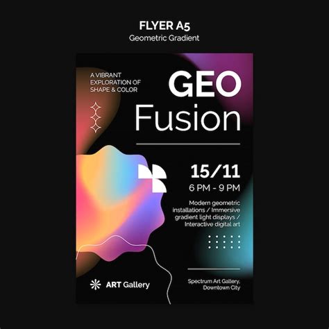 Free Psd Gradient Geometric Shapes Template