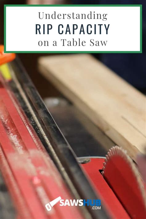 What Does Rip Capacity On A Table Saw Mean Sawshub