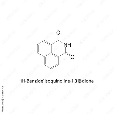 1h Benz De Isoquinoline132h Dione Skeletal Structureisoquinoline