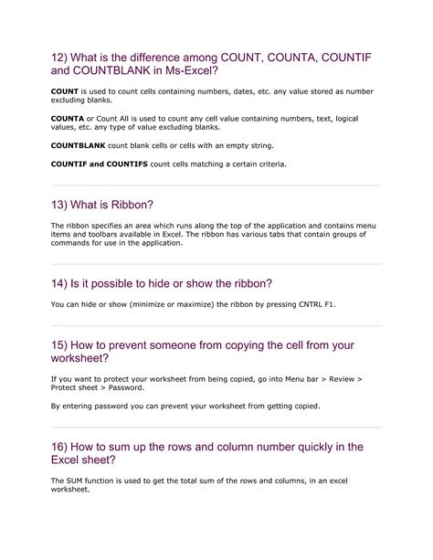 Excel Basic Knowledge Pdf