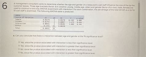 Solved A Management Consultant Wants To Determine Whether