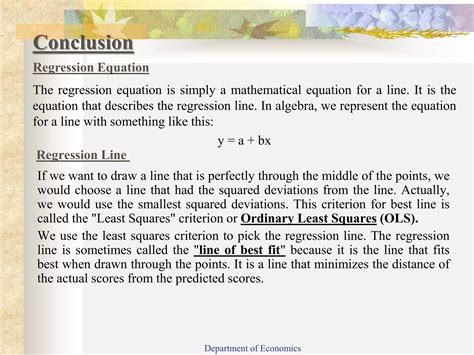 Simple Linear Regression Ppt Physics Science