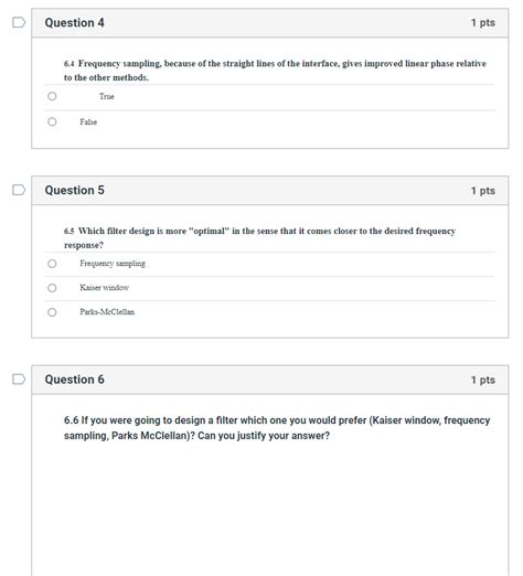 Solved Question 4 1 Pts 6 4 Frequency Sampling Because Of