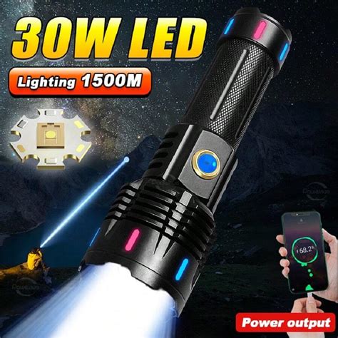 Nouvelle Lampe De Poche Ultra Puissante Led 30w 2025 Portée Ultra