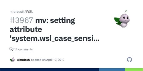 Mv Setting Attribute Systemwslcasesensitive For Systemwslcasesensitive Permission