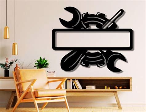 Spanner Screwdriver Dxf Svg Png Files Tools Garage Repair Spanner Screwdriver Gear