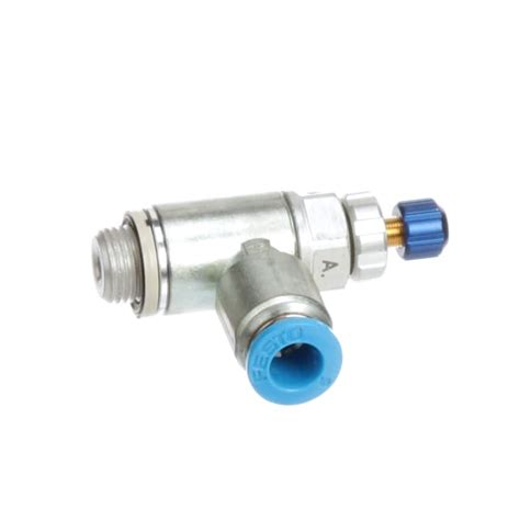 Festo Grla 1 8 Qs 6 Rs D Flow Control Valve One Way G 1 8 To 6mm Tube Zinc Joint Grla
