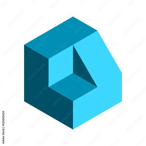 3d Cube Geometric Shape Building Architecture Construction Idea