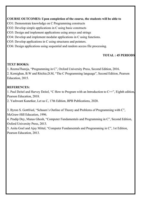 C Programming Pdf Text Book Notes Vtu Important Pdf