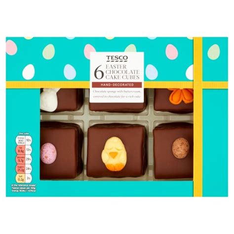 Tesco 6 Easter Cube Cakes Tesco Groceries