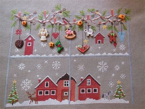 Cross Stitch Christmas Scene