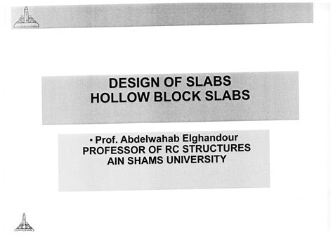 SOLUTION Hollow Blocks Slabs Studypool