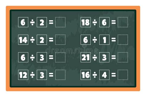 Mathematics Worksheet For Four Operations Stock Illustration Illustration Of Maths