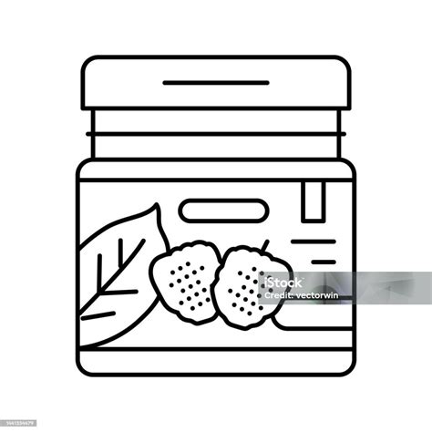 가지 식물 블랙베리 라인 아이콘 벡터 일러스트 레이 션 과일에 대한 스톡 벡터 아트 및 기타 이미지 과일 딸기 라즈베리 Istock