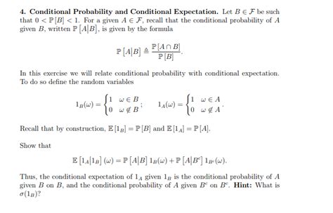 Solved Conditional Probability And Conditional Chegg