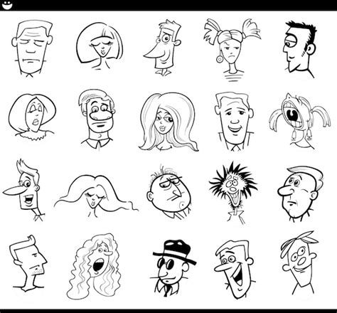 Premium Vector Cartoon People Characters Faces And Emotions Set