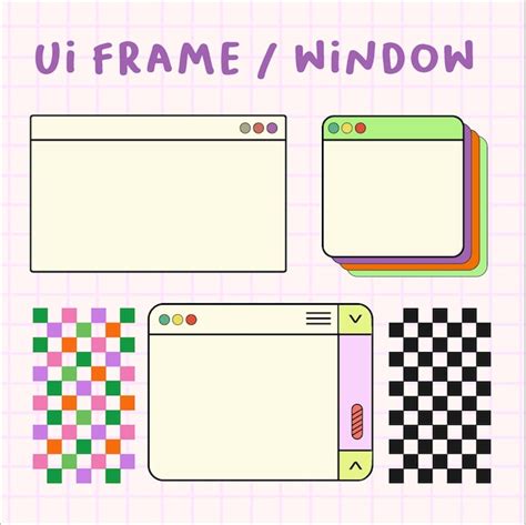 Premium Vector Retro Ui Frame And Window Elements