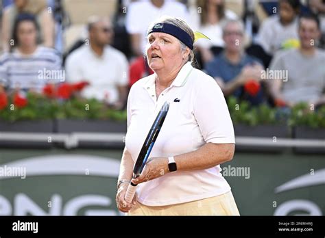 Nathalie Tauziat During The French Open Grand Slam Tennis Tournament