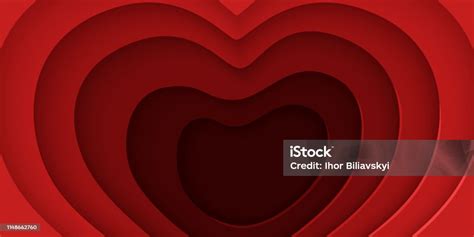 레드 하트 페이퍼 컷 사랑 개념입니다 아름 다운 배경입니다 인사말 카드입니다 발렌타인 데이 3d 심장 구호 종이 접기 간단한 현실적인 디자인 평면 스타일 벡터 일러스트입니다