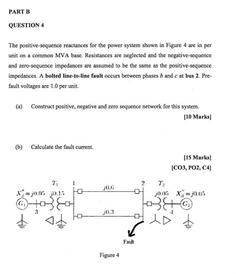 Solved Part B Question 4 The Positive Sequence Reactances