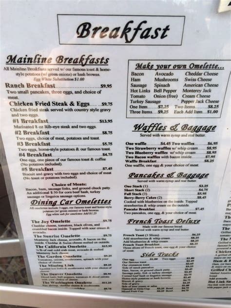 Menu At Joy Of Eating Café Restaurant Suisun City