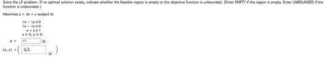 solved function is unbounded maximize p 3x y subject to