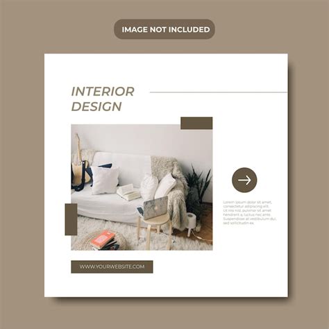 Premium Vector Minimalist Interior Design Social Media Template