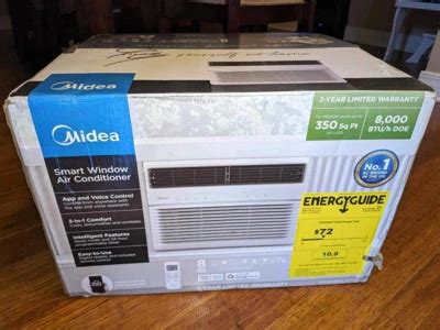 Midea 8000 Btu Smart Window Air Conditioner With Remote For Spaces Up