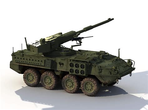 M1128 Stryker Mobile Gun System 3d Model By Finiask