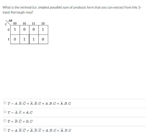Solved What Is The Minimal Ie Simplest Possible Sum Of