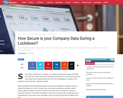 How Secure Is Your Company Data During A Lockdown Brandquantum