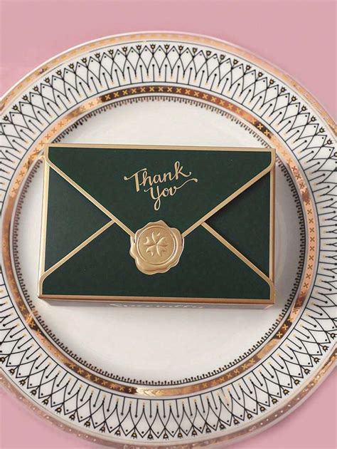 50pcs Green Creative Envelope Shape T Boxes For Weddings Candy