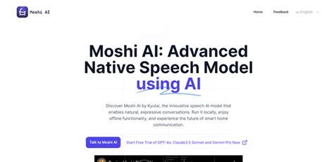 Moshi Ai By Kyutai Innovative Native Speech Ai Model Toolkitly