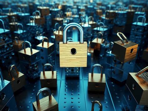 Premium Ai Image Security System Locks Data For Computer Safety