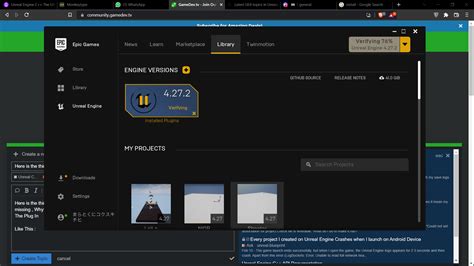 I Open Unreal Engine It Shows The Error Which Is The Plug In Is Missing Ask Gamedevtv