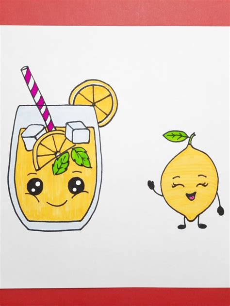 How To Draw Lemon And Lemonade Easy Artofit