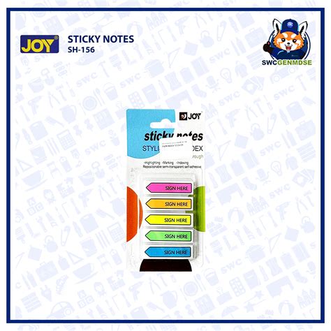 JOY Sign Here Sticky Notes Stylish Film Index See Through Lazada PH