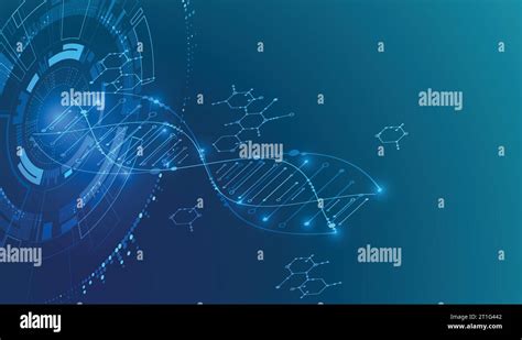 Isometric Science Concept Abstract Dna Technology Background Vector