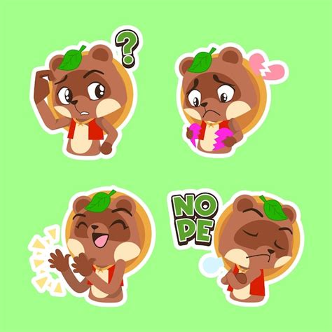 Premium Vector Cute Tanuki Vector Set Tanuki Illustration