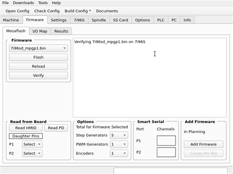 Mesa Config Tool I S MPG Firmware Flash Error LinuxCNC
